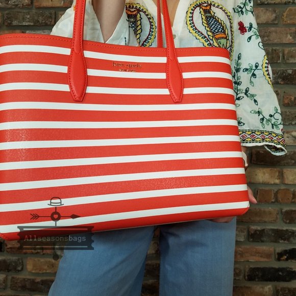 kate spade | Bags | Kate Spade All Day Sailing Sailing Stripe Tote ...